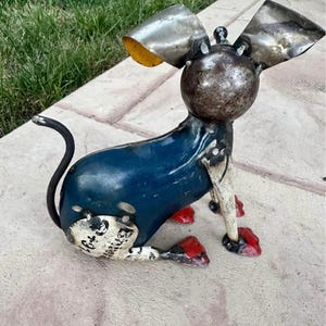 Recycled Metal Dog - Etsy