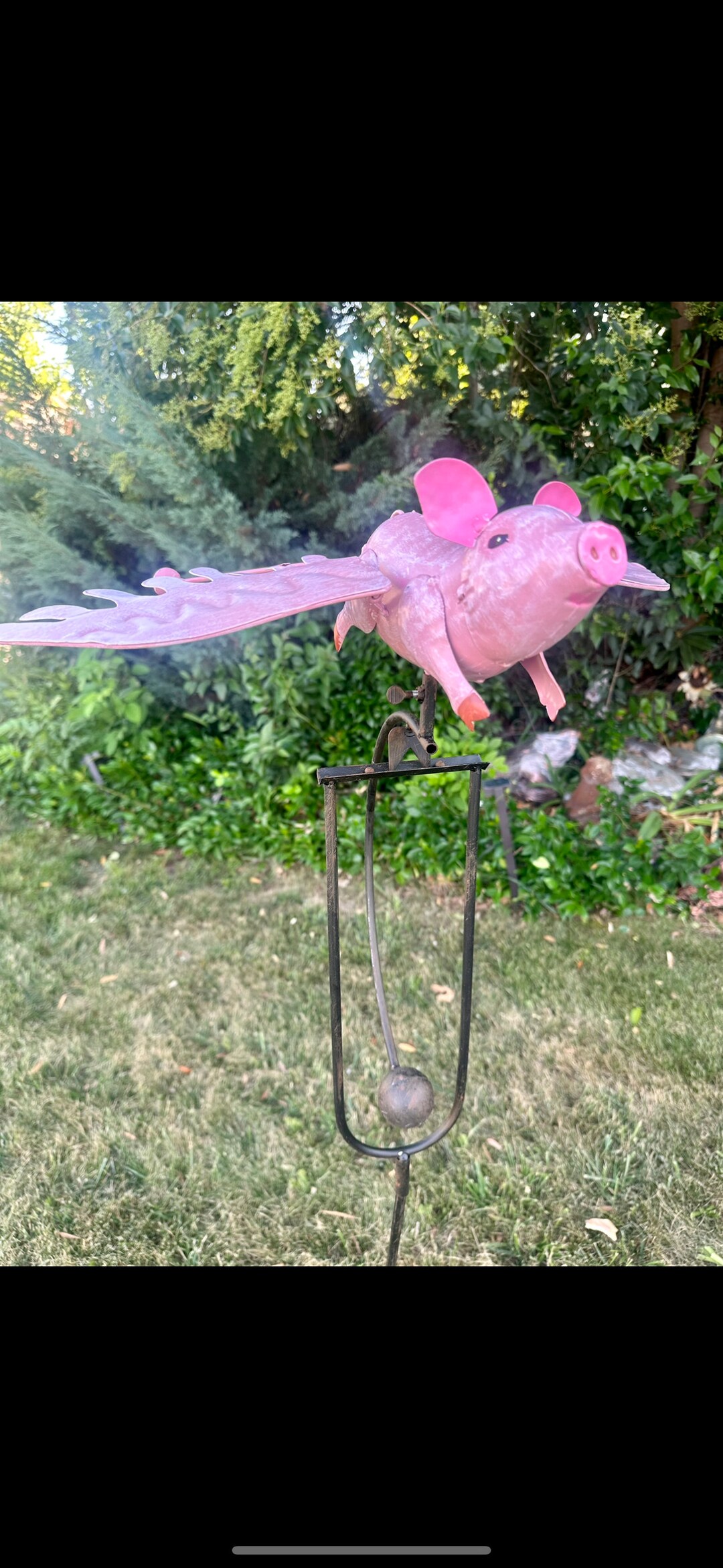 Flying Pig Kinetic Balancing Garden Art Stake - Etsy