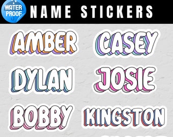 Waterproof Name Decal Personalized Vinyl Sticker FULL NAME STICKER ...