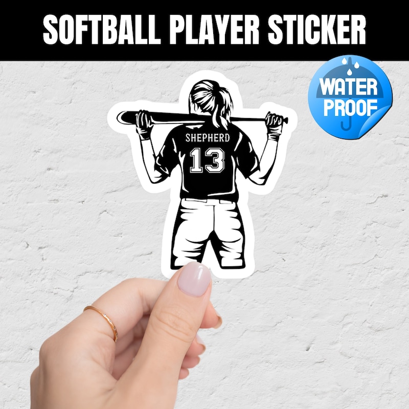 Softball Car Decal - Etsy