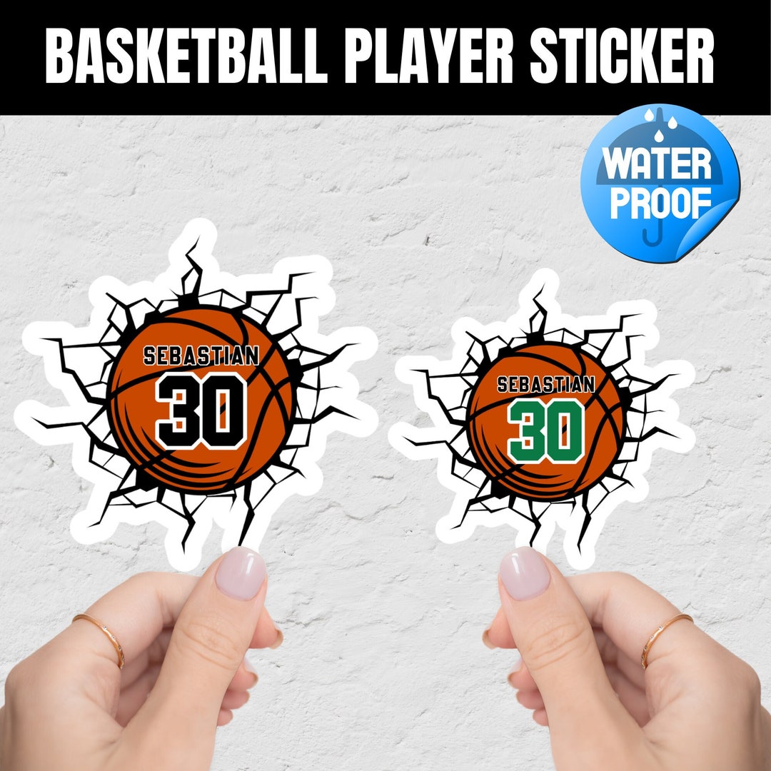 Basketball Name Decal | Personalized Custom Basketball Sticker | Team ...