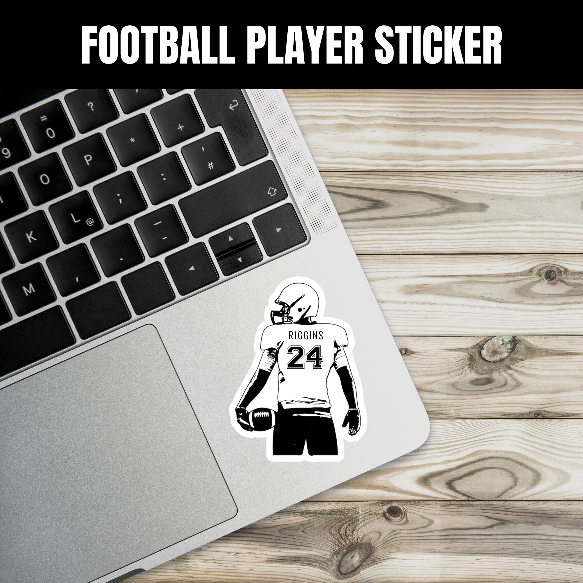 Football Decal Football Player Decal Personalized Football Football ...
