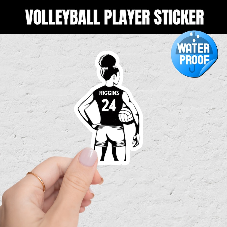 Personalized Volleyball Player Decal | Custom Sports Team Sticker - Etsy