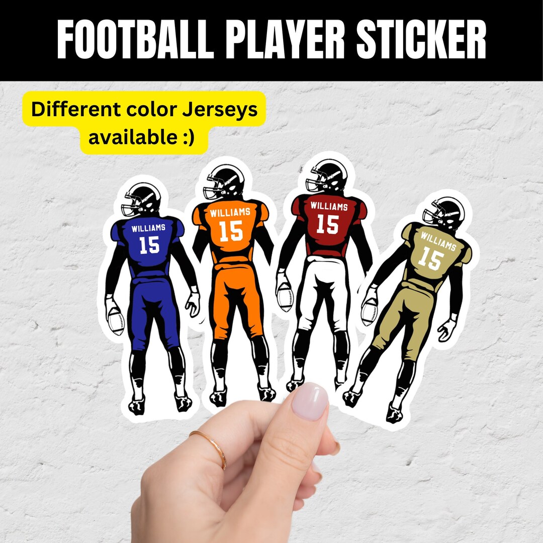 Football Decal Sticker With Name and Number Football Name Decal ...