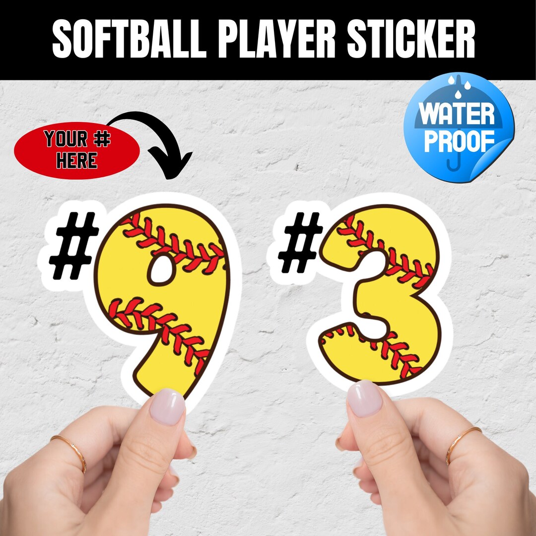 Softball Name Sticker, Softball Helmet Sticker, Waterproof Vinyl ...