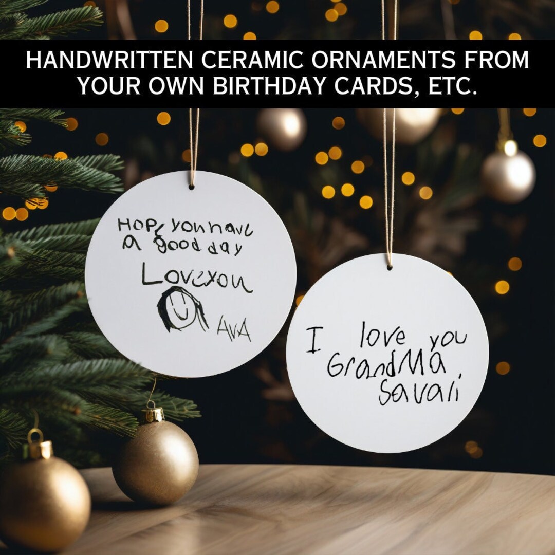 Handwritten Ornament | Handwriting Keepsake | Handwriting Keepsake ...