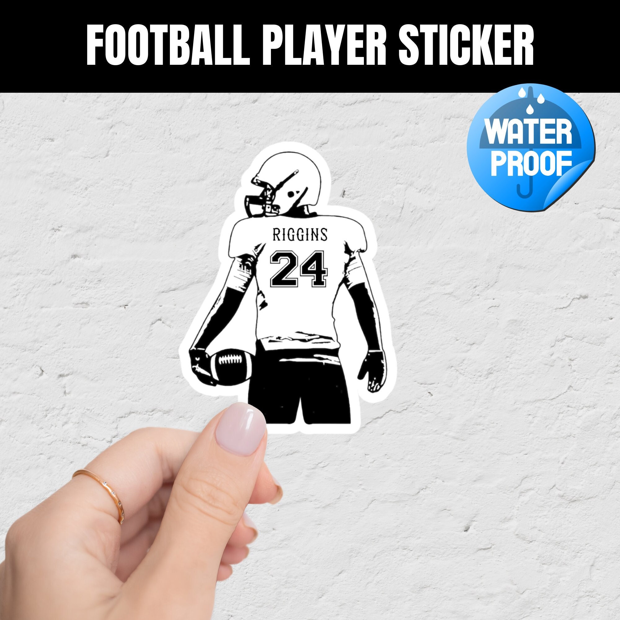 Football Decal Football Player Decal Personalized Football Football ...