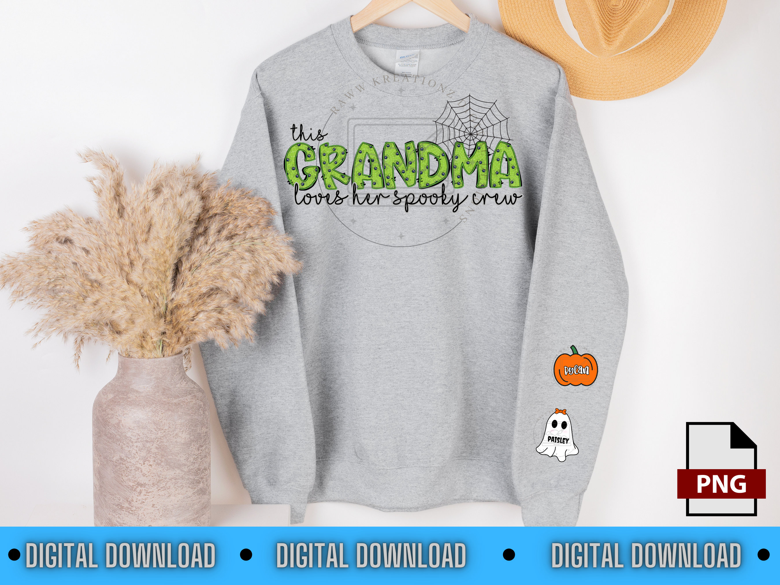 This Grandma Loves Her Spooky Crew PNG Spooky Season Grandma - Etsy