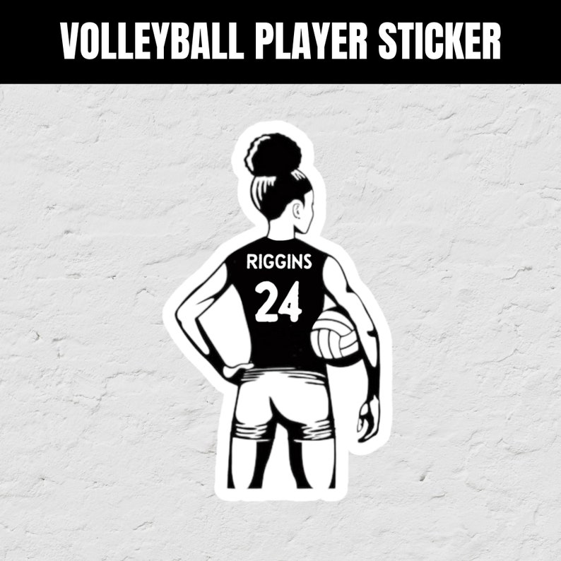Personalized Volleyball Player Decal | Custom Sports Team Sticker - Etsy