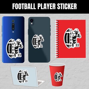 Football Decal | Football Player Decal | Personalized Football ...