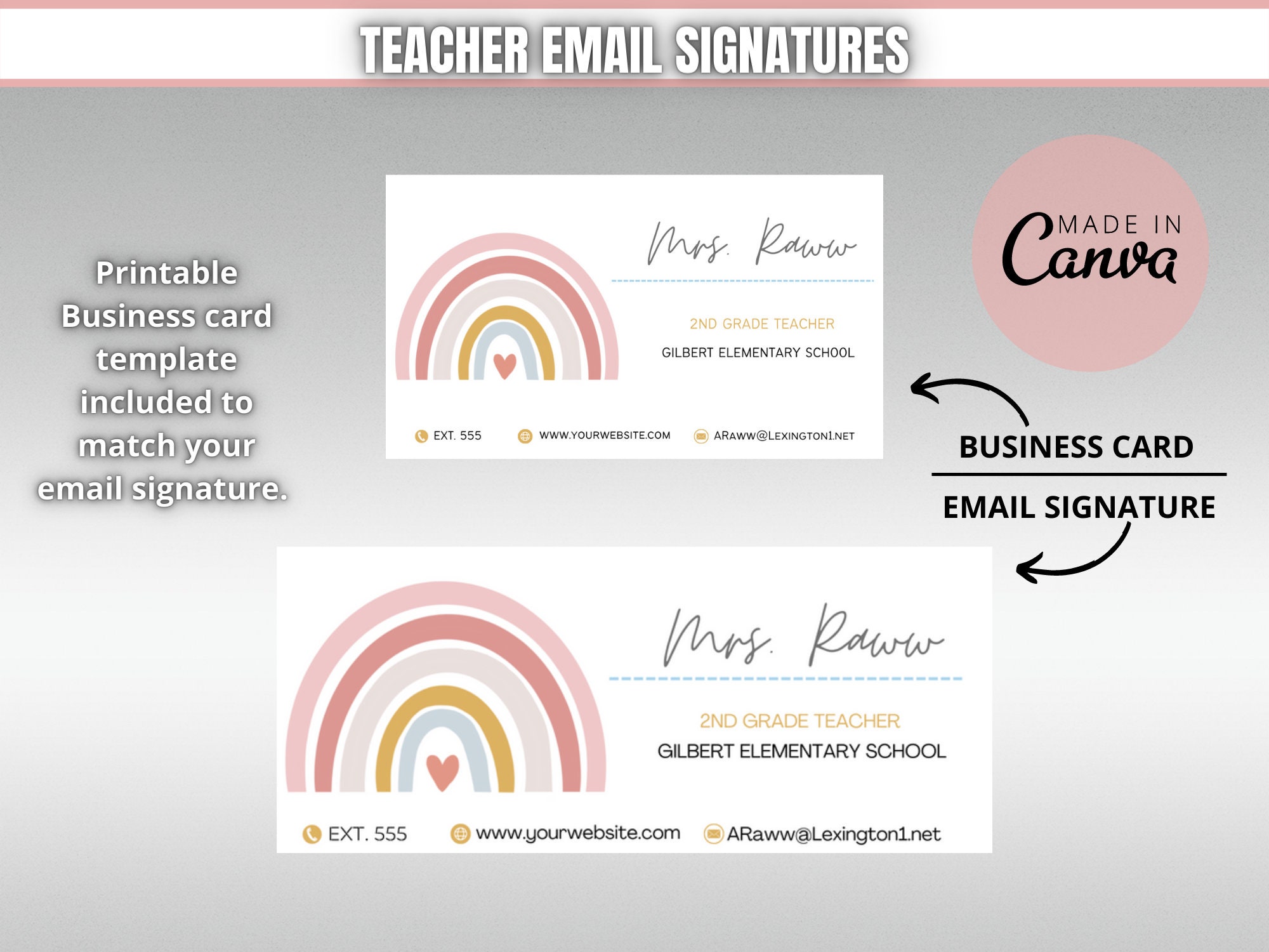 Teacher Email Signature BUNDLE Email Template for Teachers - Etsy