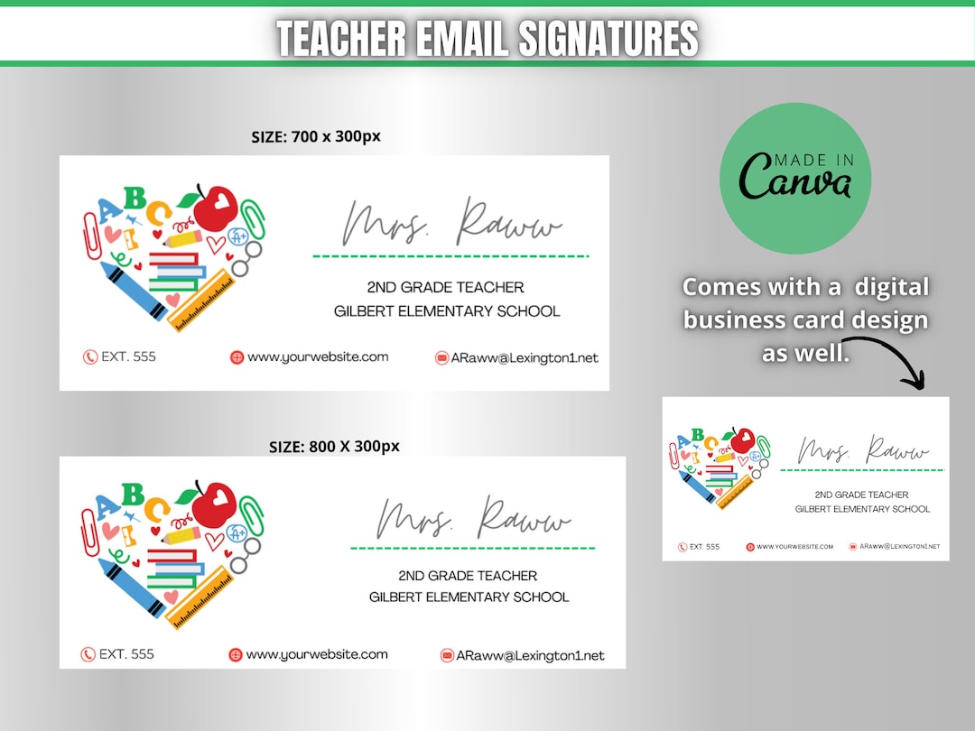 Boho Rainbow Teacher Email Signature Template (digital Download) - Etsy