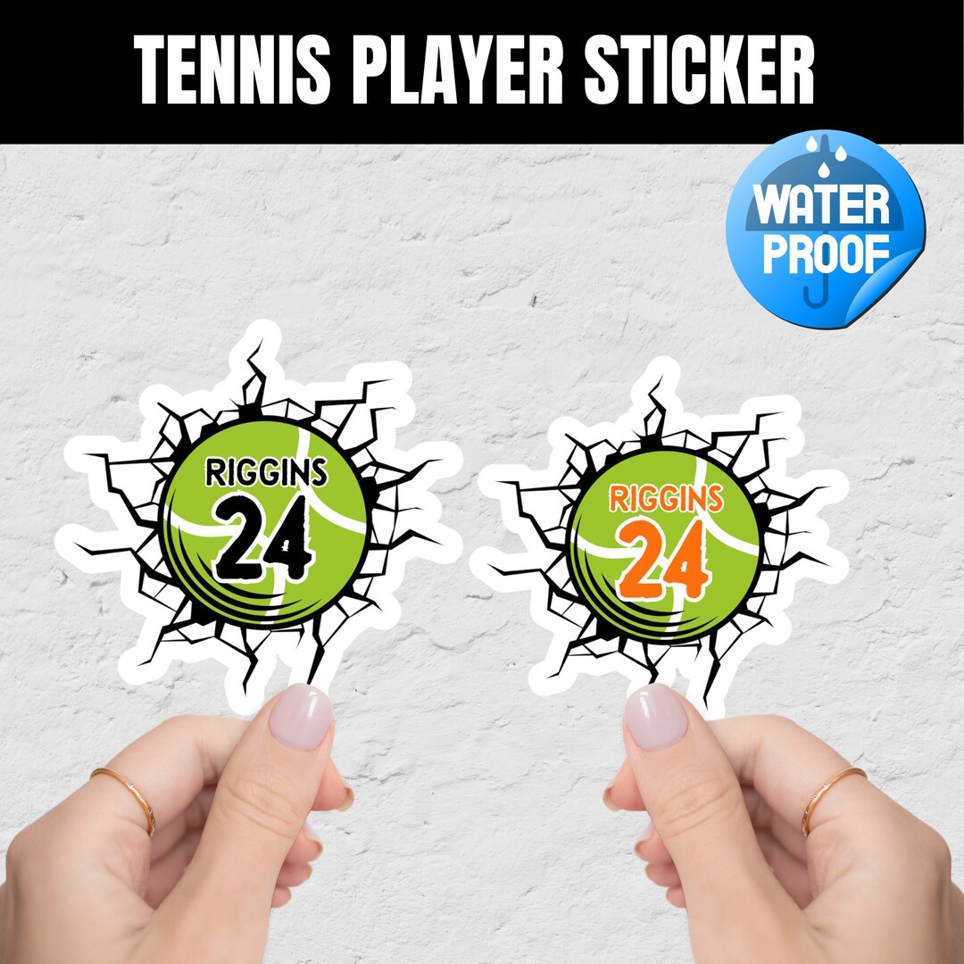 Tennis Player Sticker: Personalized Tennis Gift - Etsy