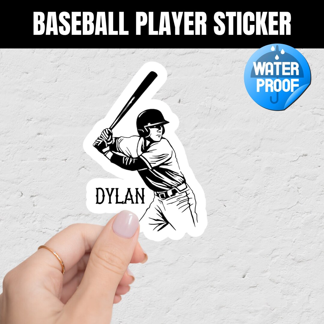 Baseball Name Decal | Personalized Custom Baseball Sticker | Team ...