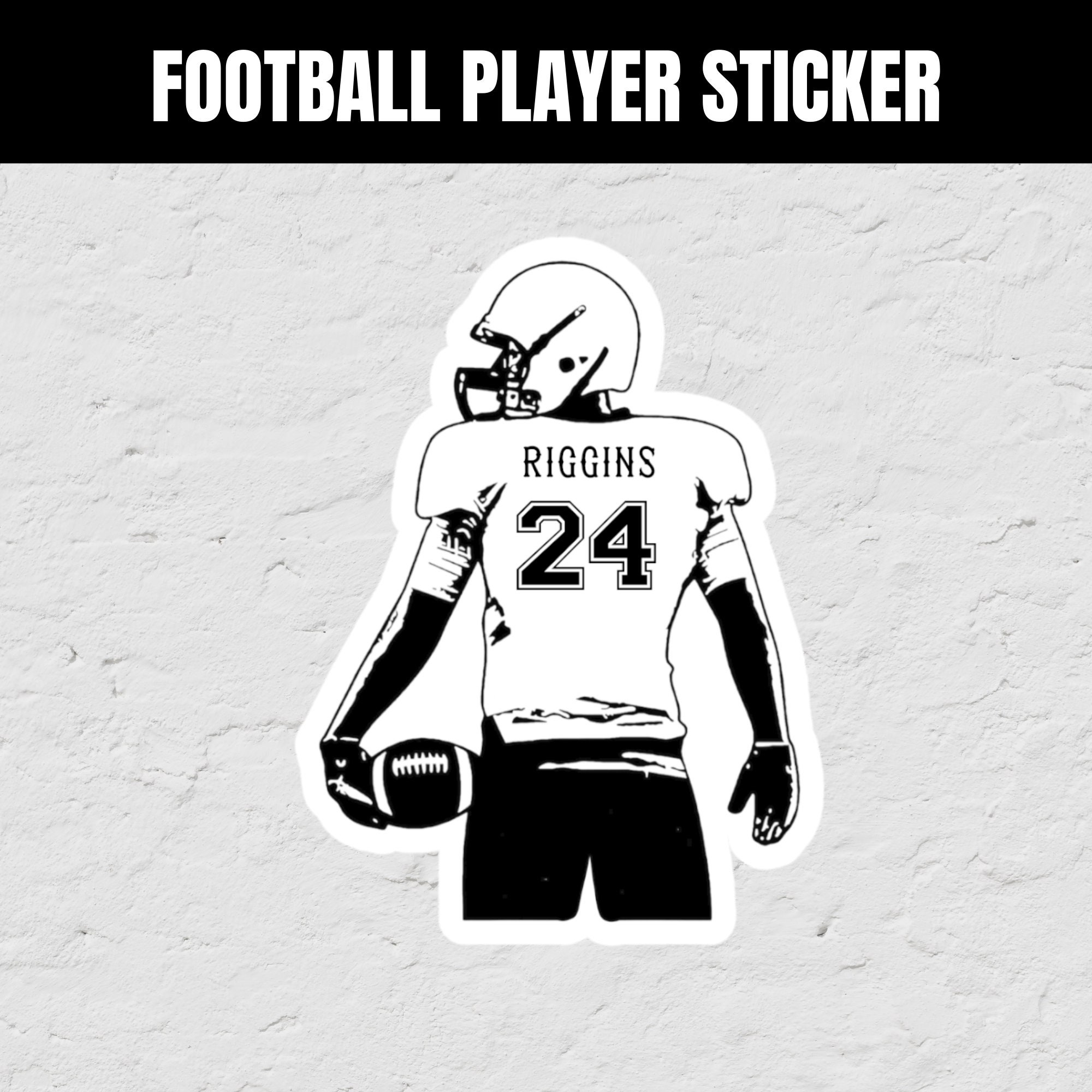 Football Decal Football Player Decal Personalized Football Football ...