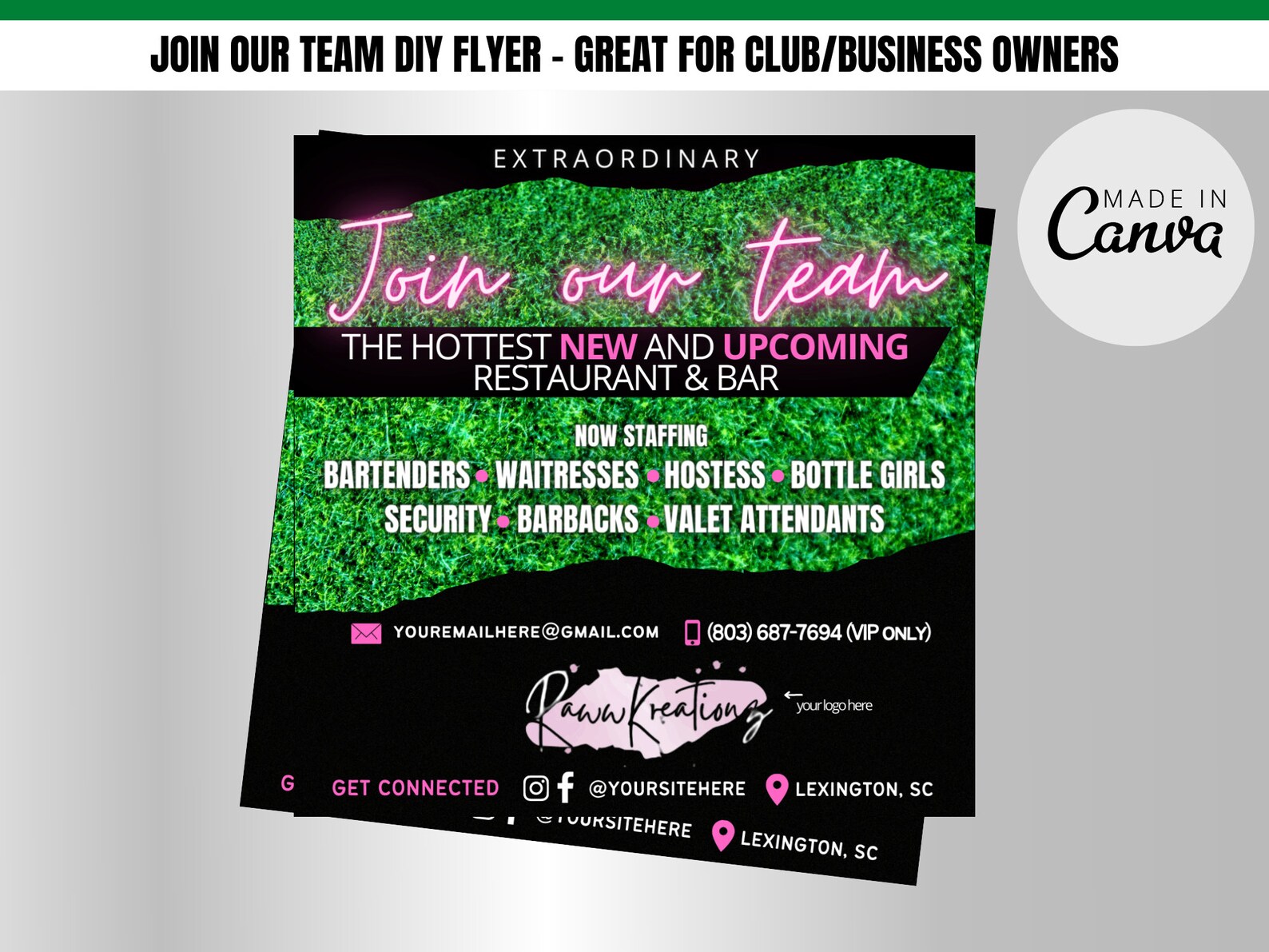Join Our Team Flyer DIY Canva Now Hiring Flyer Template. - Etsy