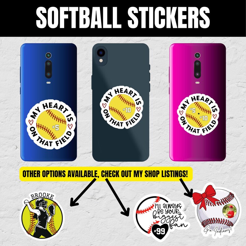 Personalized Softball Name Sticker Custom Sports Team Decal - Etsy