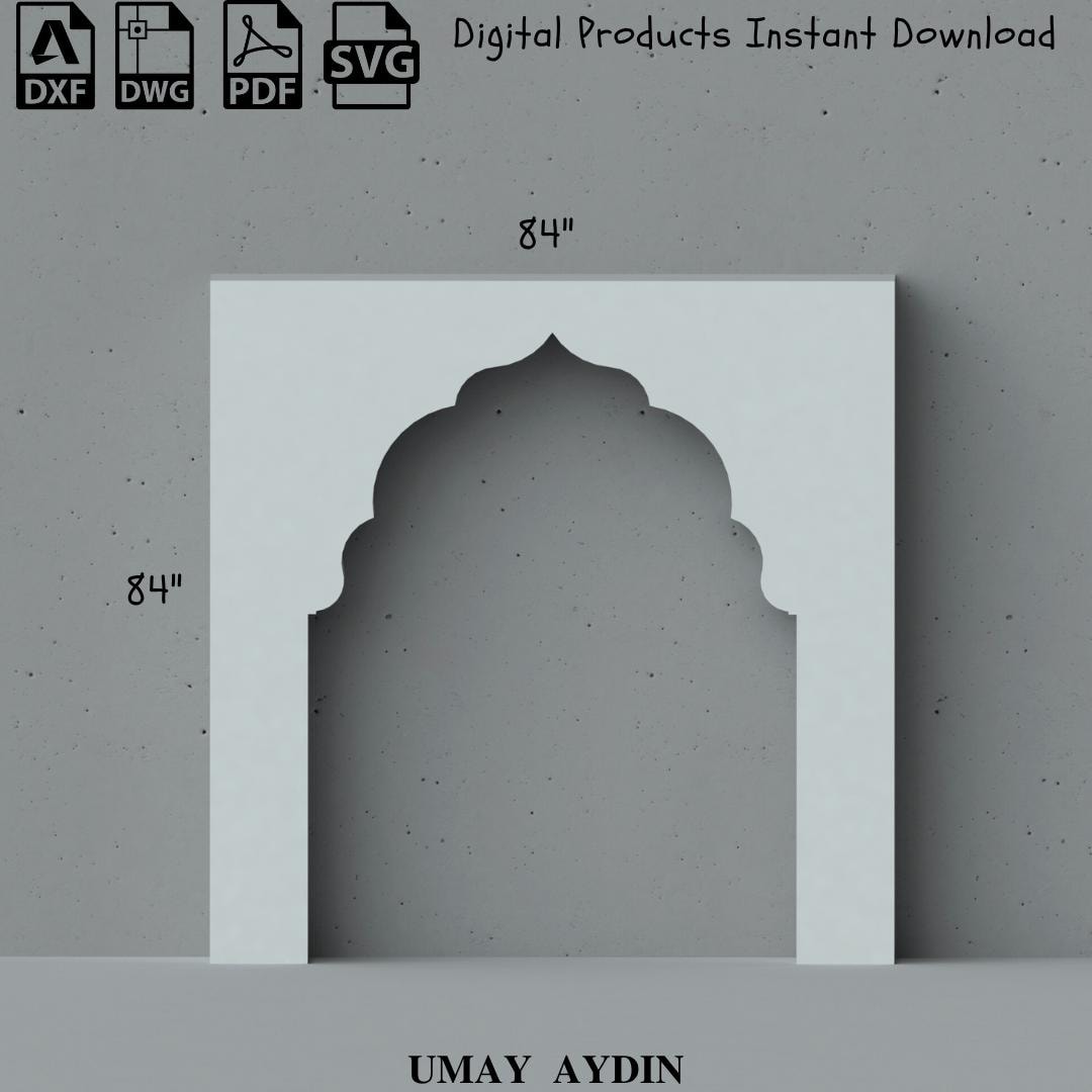 3D Arabic Arch, Islamic Wall Art Featuring Stunning Arabic Arch Detail ...