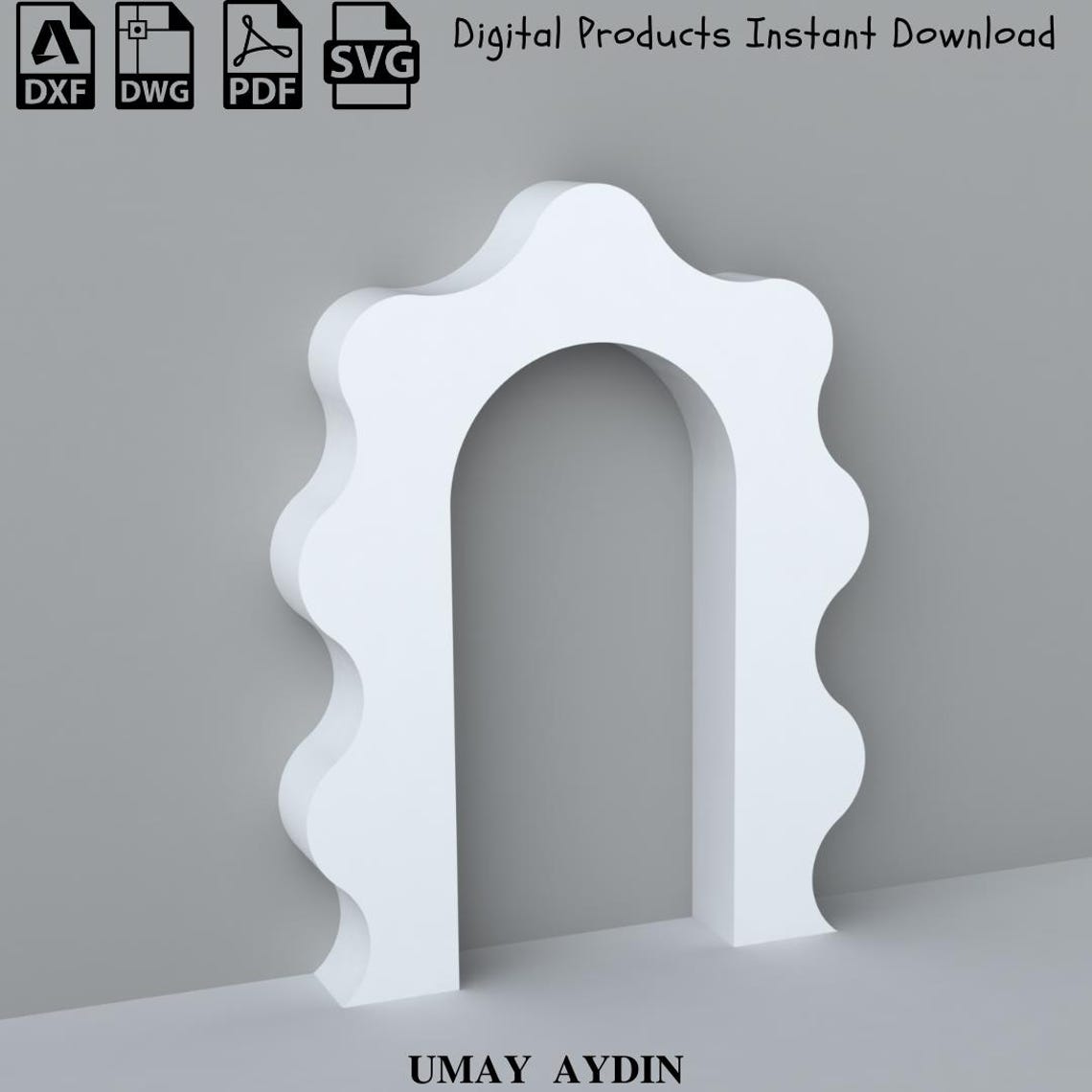 Wavy Backdrop Arch Design | CNC Wedding & Event Decor Templates ...