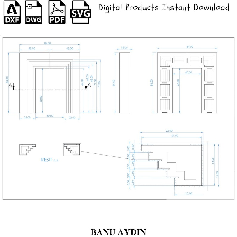 Customizable CNC Backdrop Design: 3D Cut Files, Templates & Vector ...
