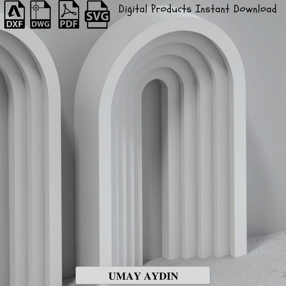 Ripple Arch CNC File: 3D Rainbow Backdrop Template (digital Product) - Etsy