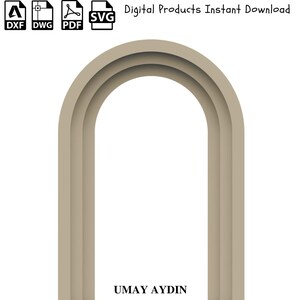 3D Rainbow Arch CNC Files: Wedding Ripple Arch DXF Template - Etsy