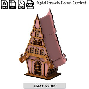 Laser-cut Christmas Village Set: 3 Winter Wonderland Designs - SVG, PDF ...