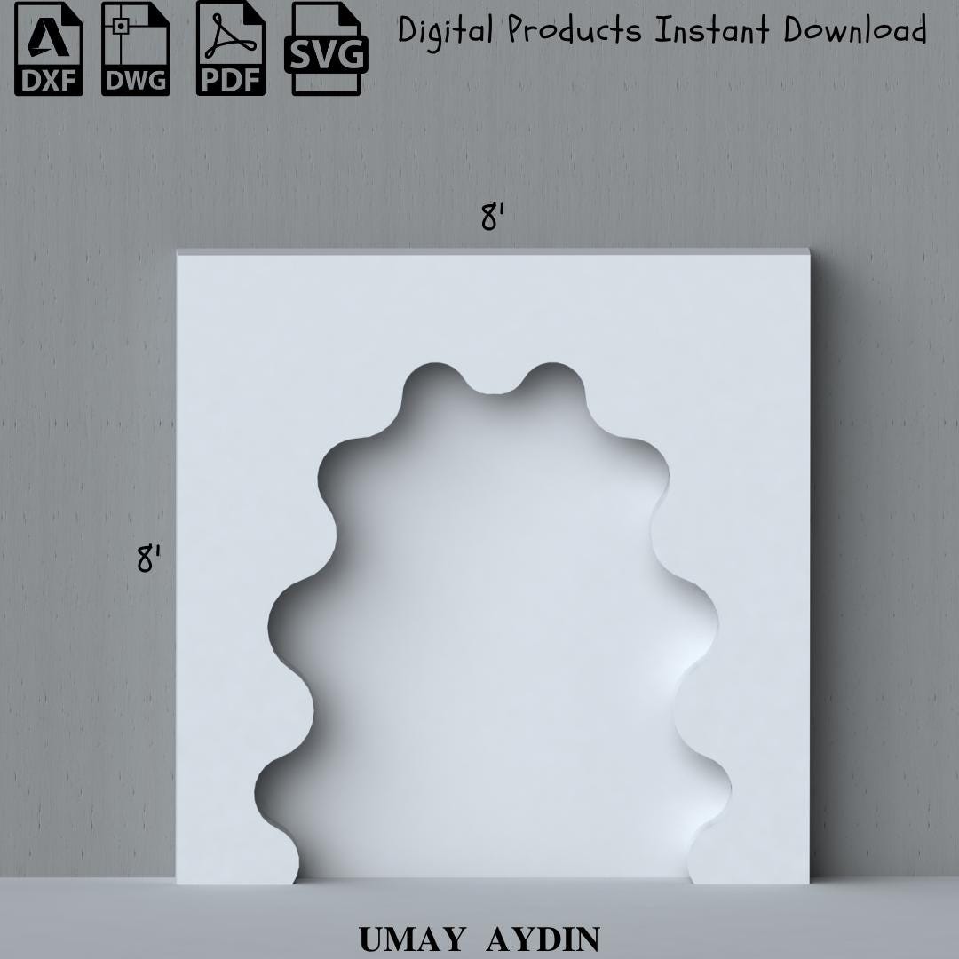 Wavy Wall Arch CNC File: 3D Backdrop Template (digital Product) - Etsy