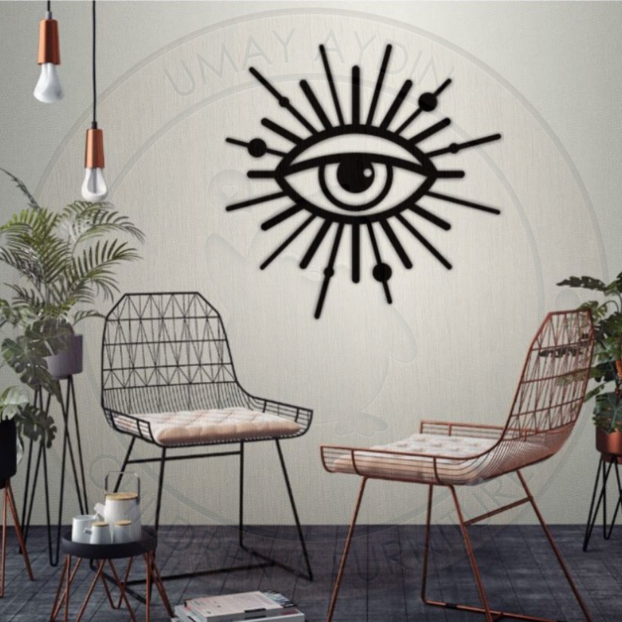 Wall Decor Laser Cut Vector Files DXF SVG Eye on the Wall Panel Cnc ...