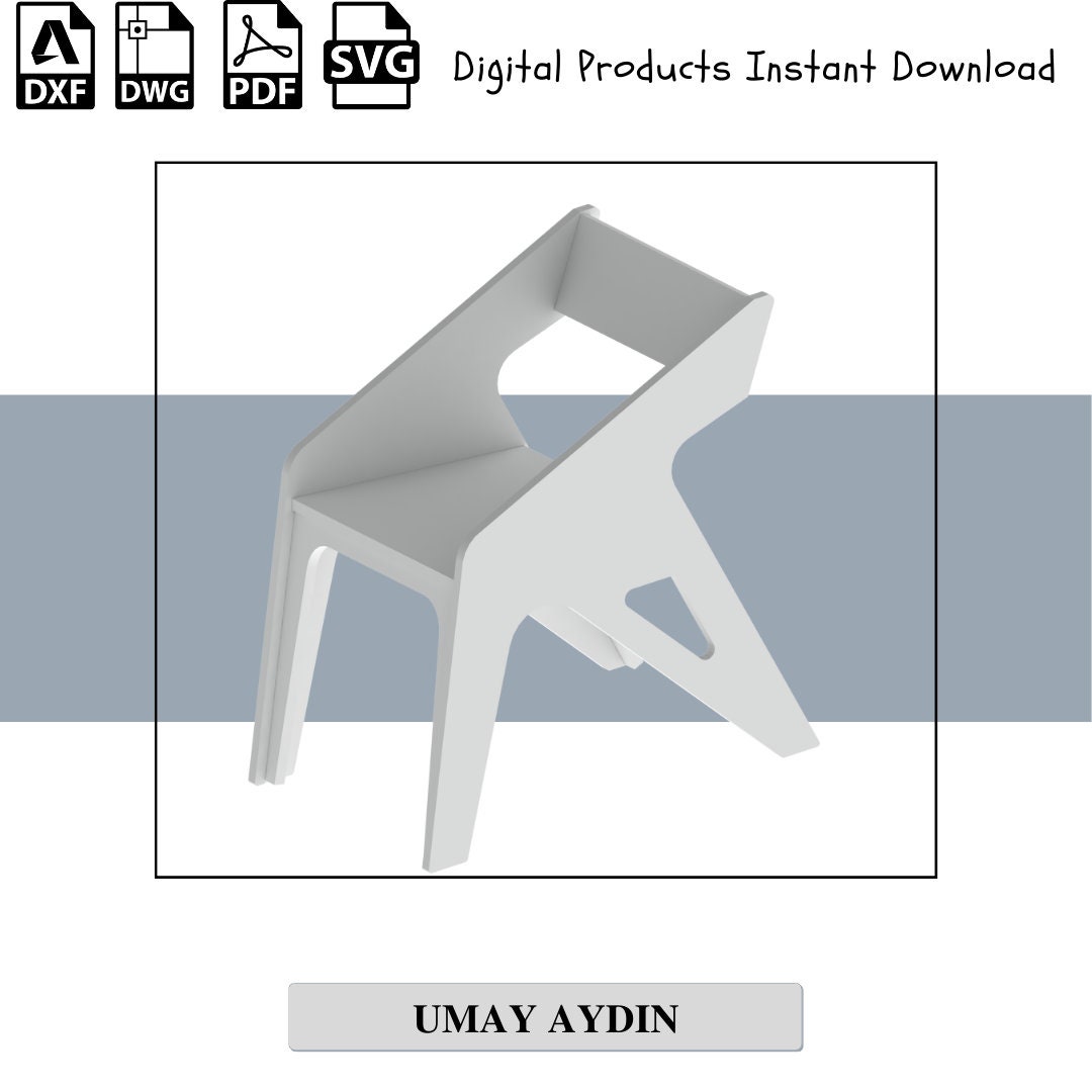 Modern Chair Design, Modern Dining Chair Plans, Minimalism Chair, Cnc ...