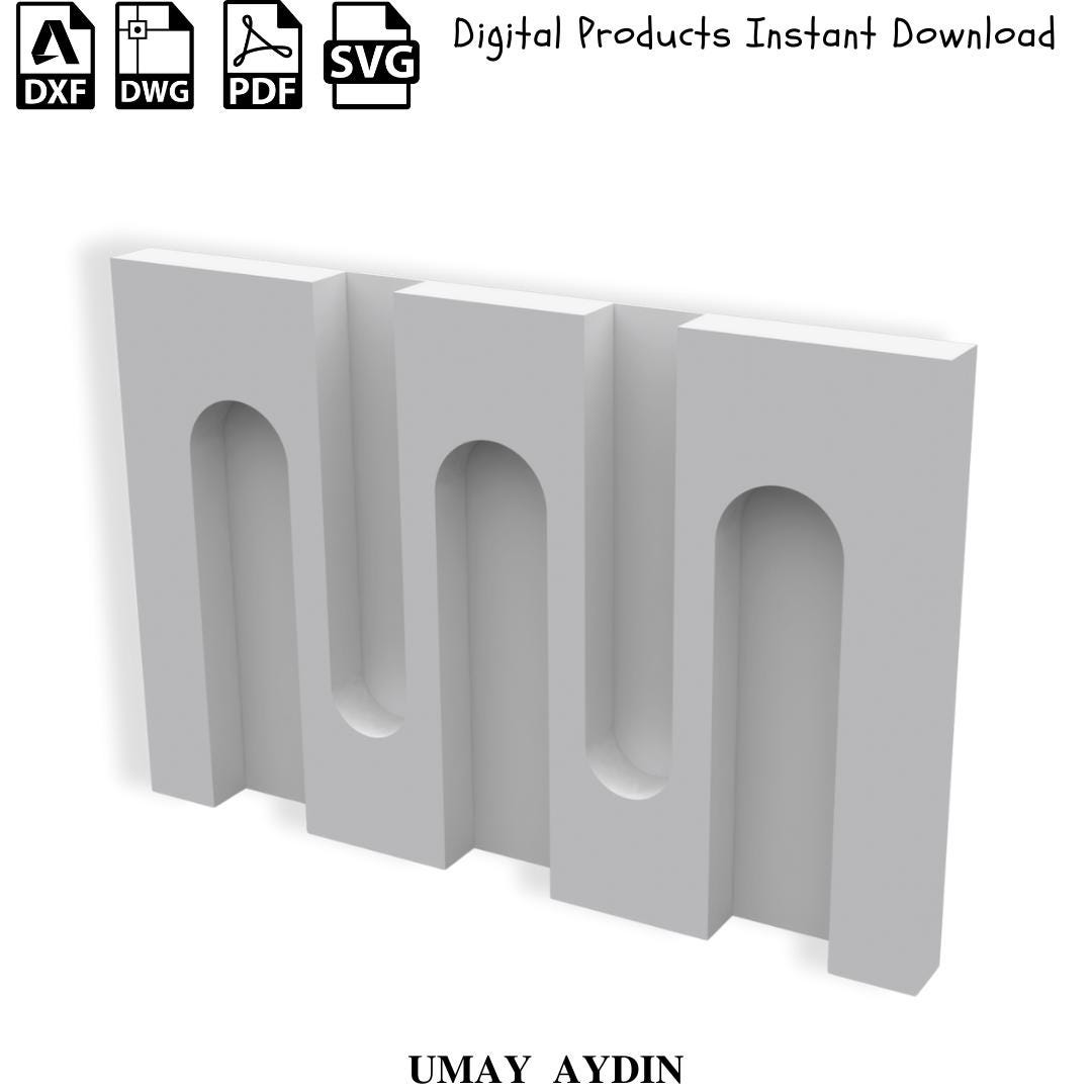 Ripple Arch CNC File - 3D Rainbow Backdrop Template | Instant Digital ...