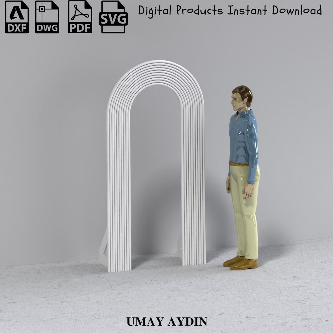 Wedding Ripple Arch CNC Backdrop Rainbow DXF Template - Digital Product ...
