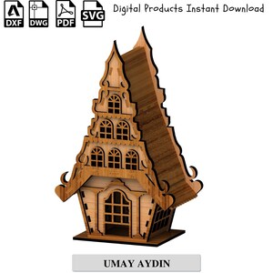 Laser-cut Christmas Village Set: 3 Winter Wonderland Designs - SVG, PDF ...
