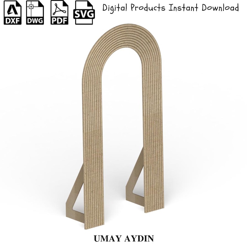 Wedding Ripple Arch CNC Backdrop Rainbow DXF Template - Digital Product ...