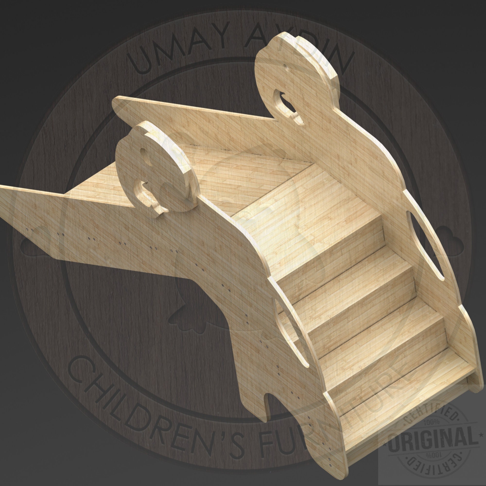 Montessori Wooden Slide for Kids, Indoor Toddler Play, Woodworking ...