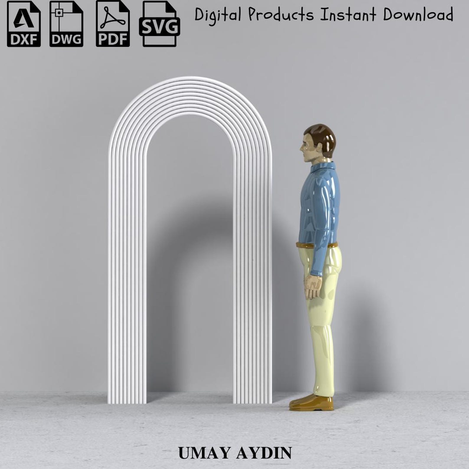 Wedding Ripple Arch CNC Backdrop Rainbow DXF Template - Digital Product ...