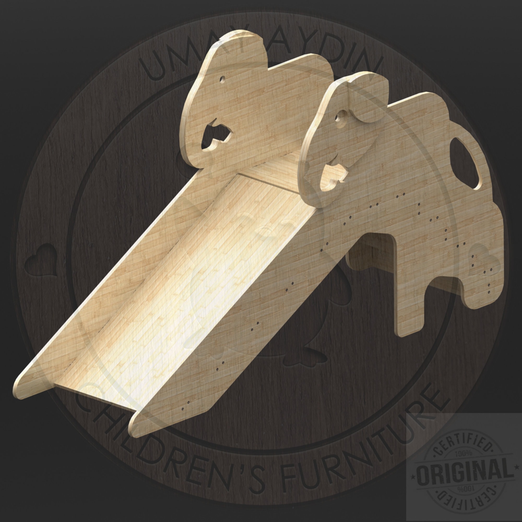 Montessori Wooden Slide for Kids, Indoor Toddler Play, Woodworking ...