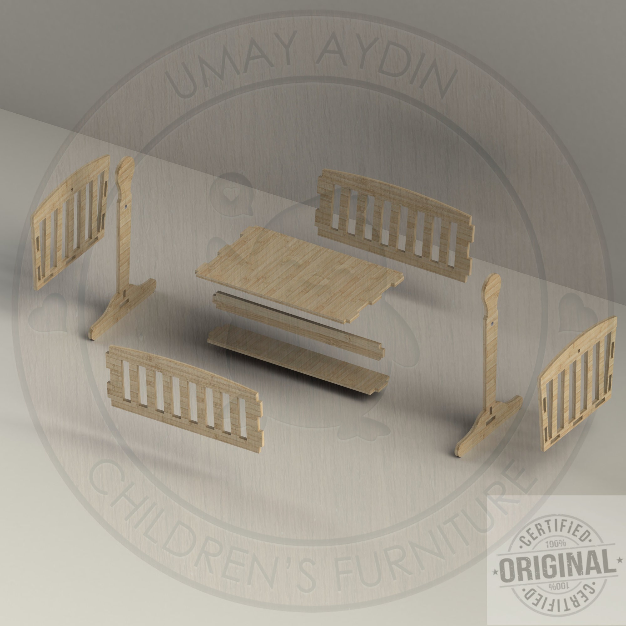 Doll Cradle, Baby Doll Cradle, Little Toy Cradle Vector File, Plywood ...