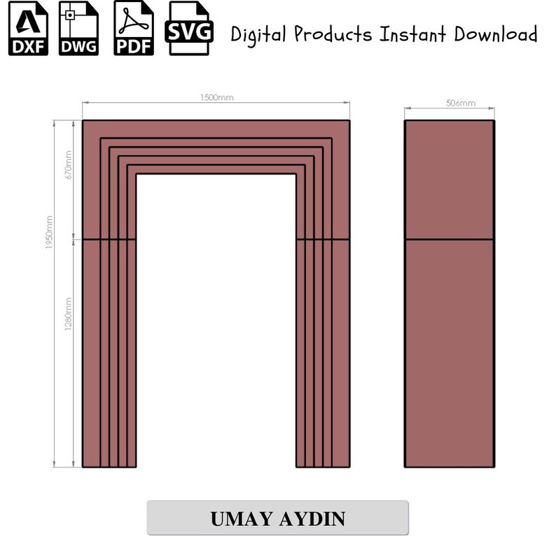 Customizable CNC Backdrop Design: 3D Cut Files, Templates & Vector ...