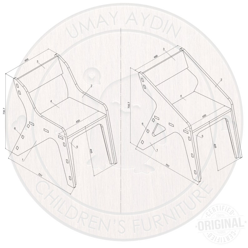 Modern Chair Design, Modern Dining Chair Plans, Minimalism Chair, Cnc ...