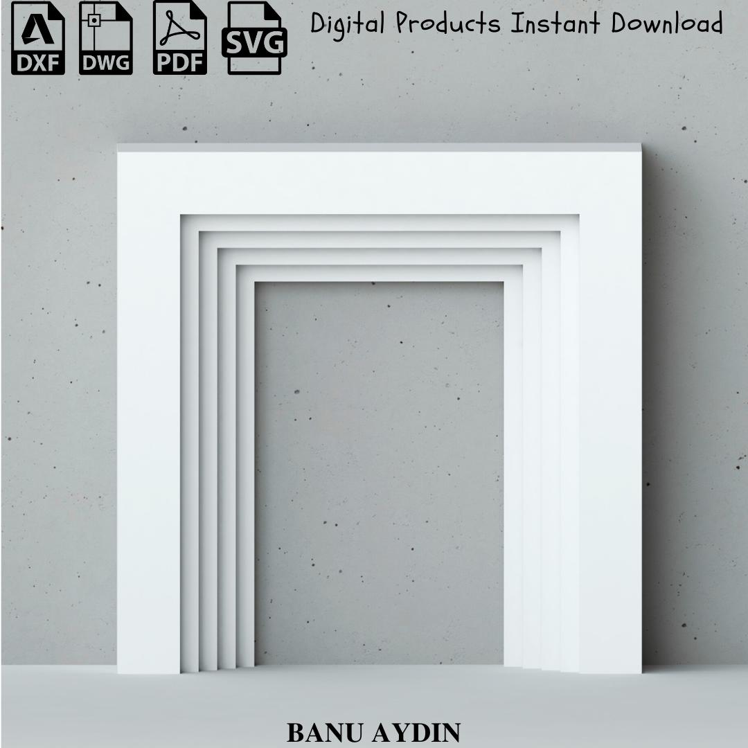 Customizable CNC Backdrop Design: 3D Cut Files, Templates & Vector ...