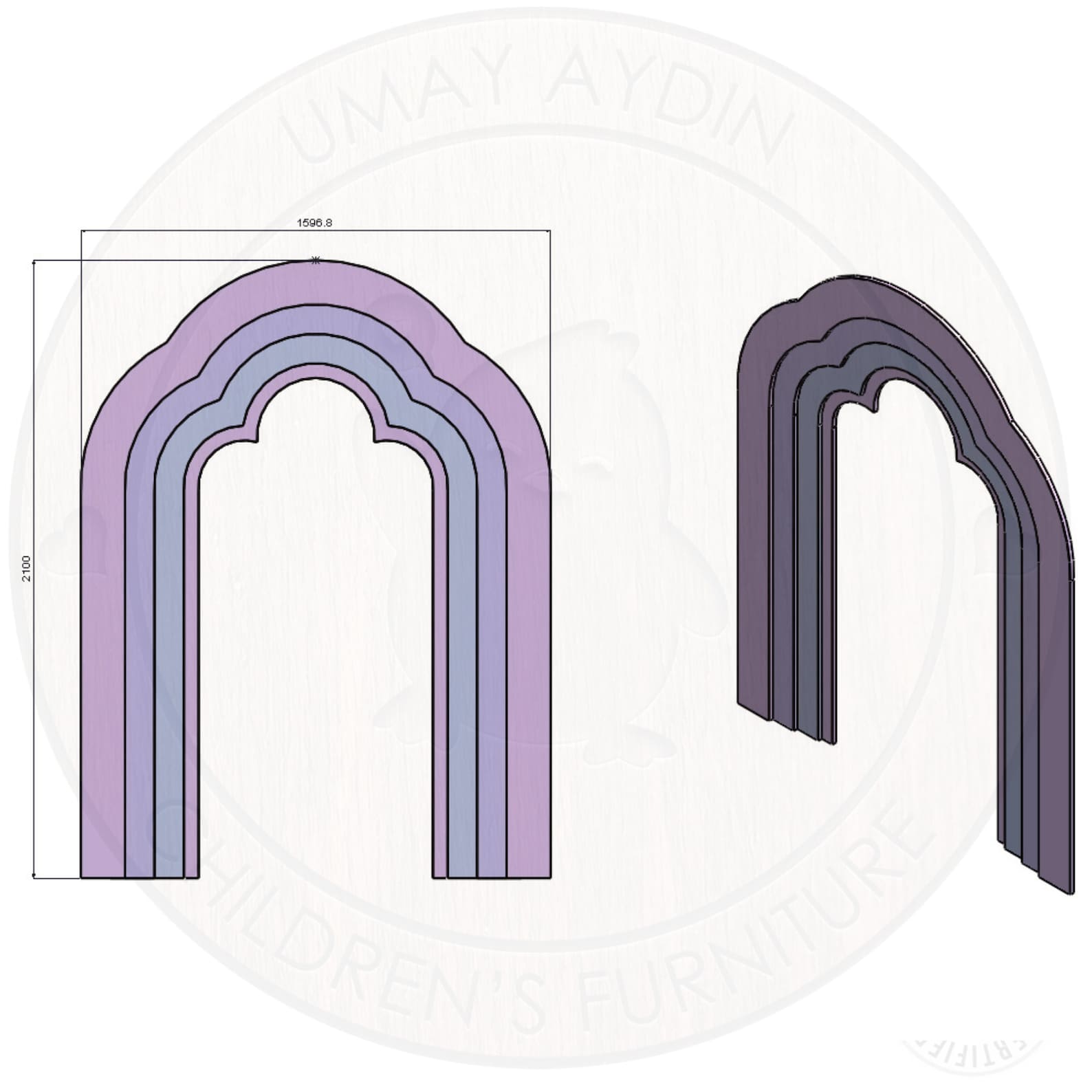 Sinbad Backdrop CNC File: Ripple Arch Template (digital Download) - Etsy