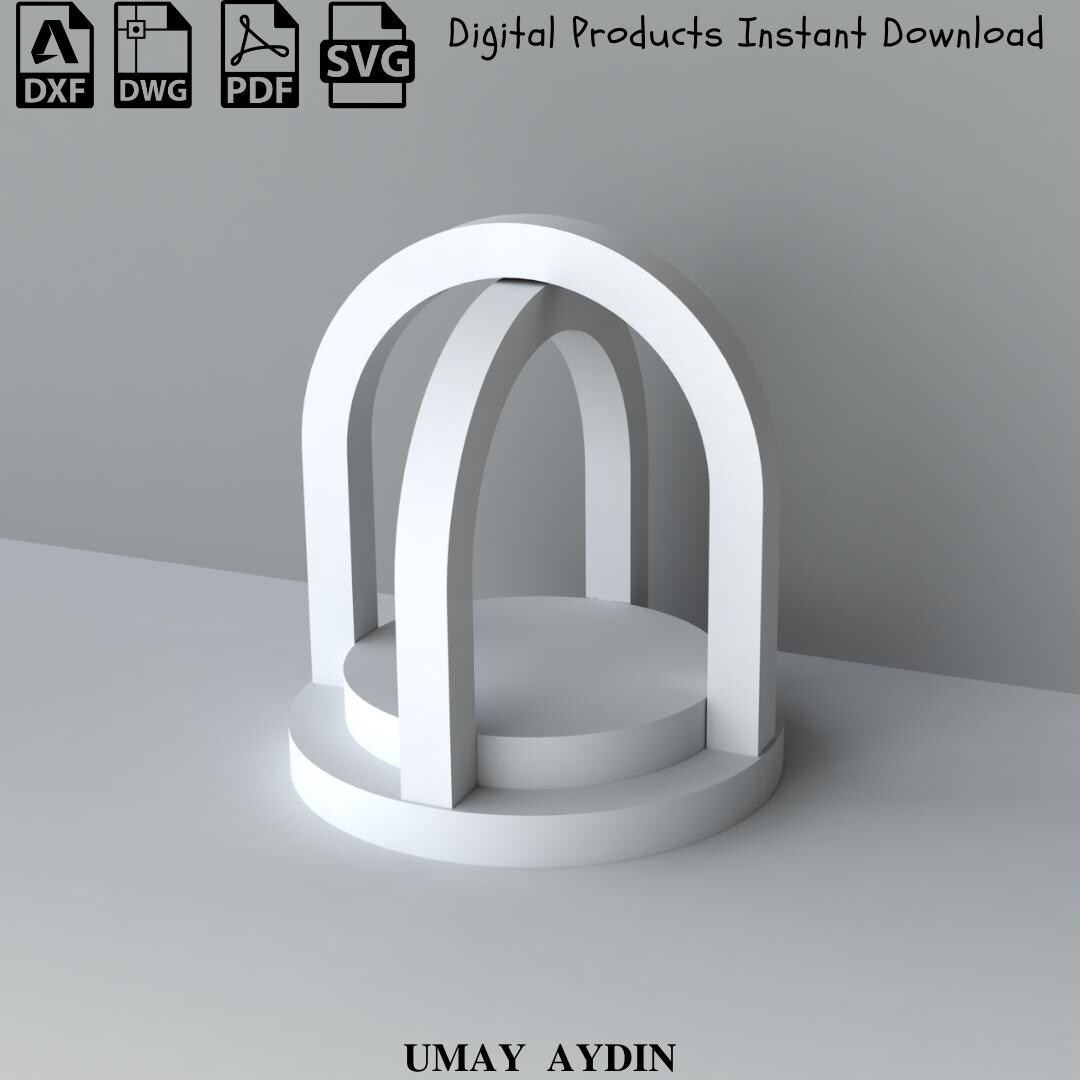 Ripple Arch Dome CNC File | Downloadable 3D Rainbow Backdrop Template ...