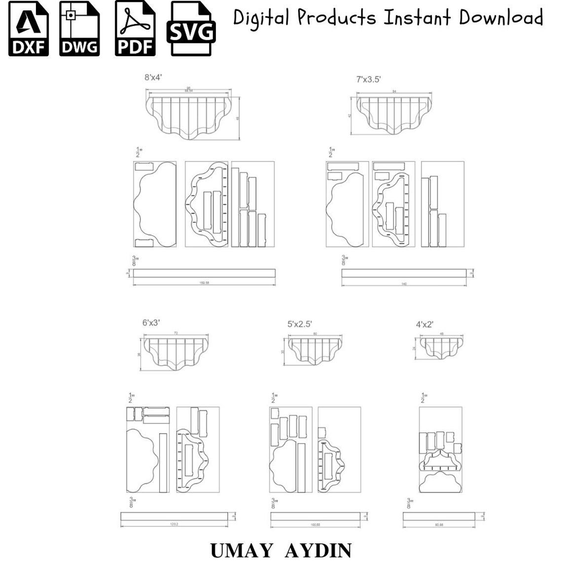 DIY Wedding Podium Stage CNC Plans | Half Circle Ripple Design Download ...