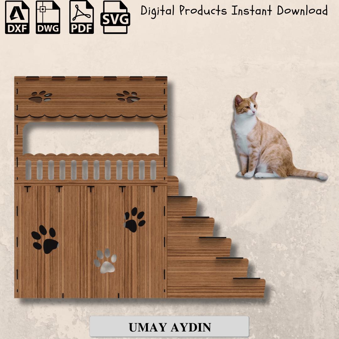 Modern Cat House Laser Cut SVG File: CNC Plan, Vector Files (digital ...