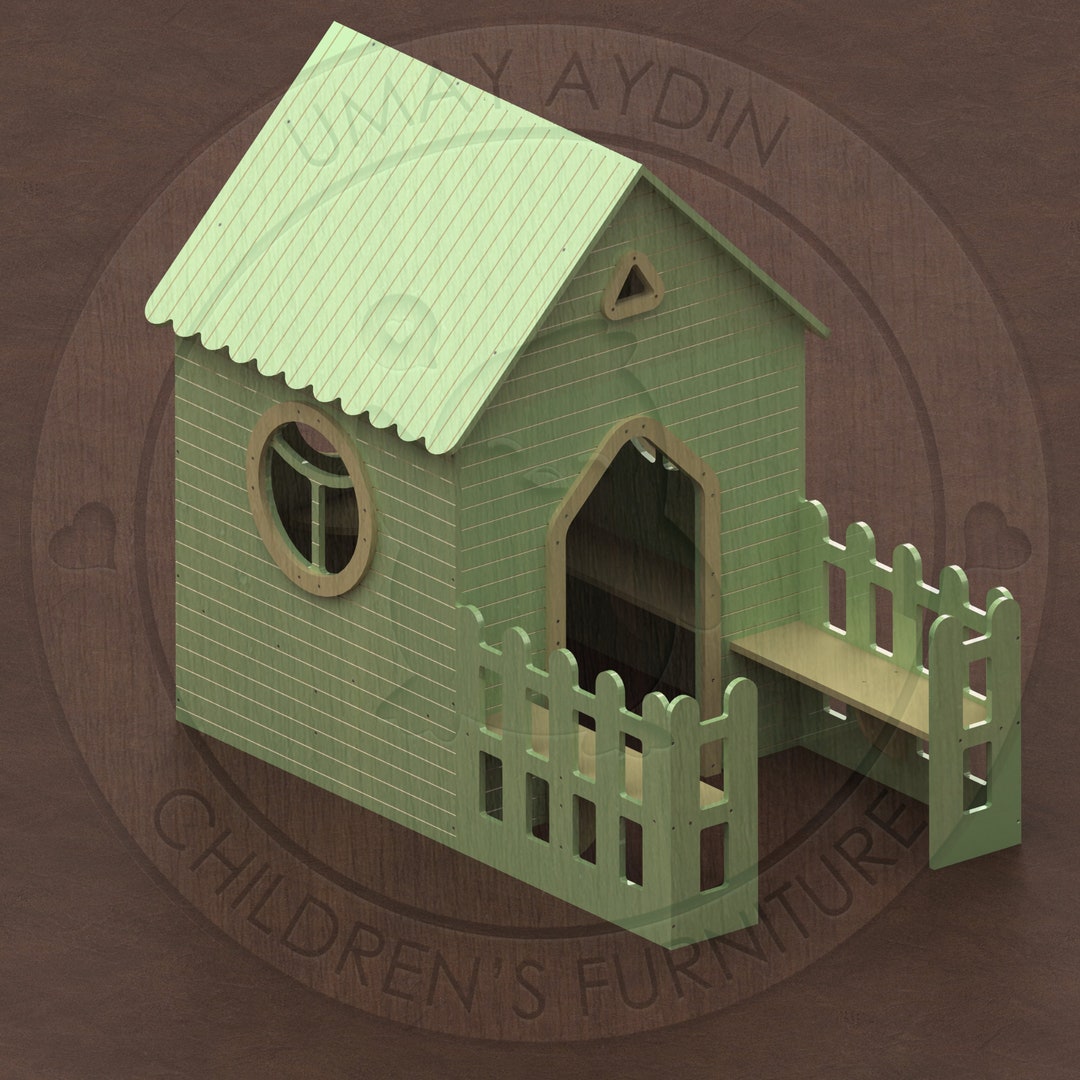 Handmade Cedar Kids Playhouse Tent DIY Wooden Playhouse Cnc File Cedar ...