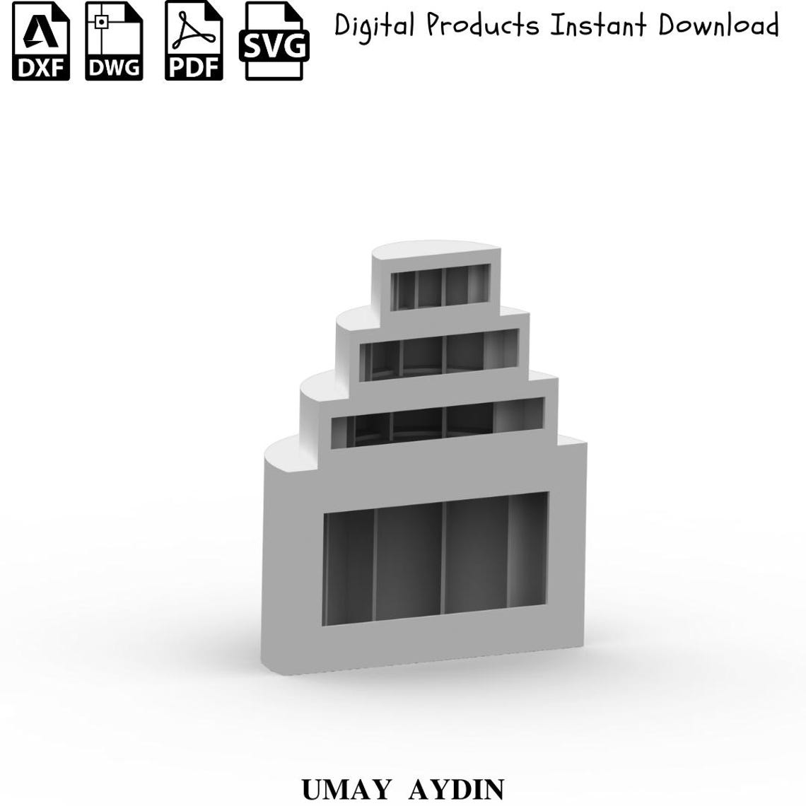 Round Reception Display Shelf SVG Cut File: CNC Template, Vector Files ...