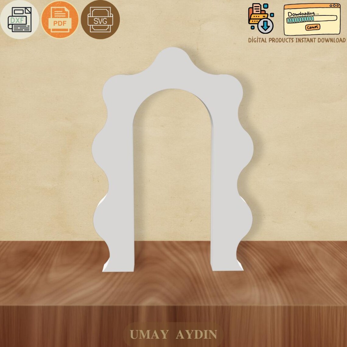 Wavy Backdrop Arch Design | CNC Wedding & Event Decor Templates ...