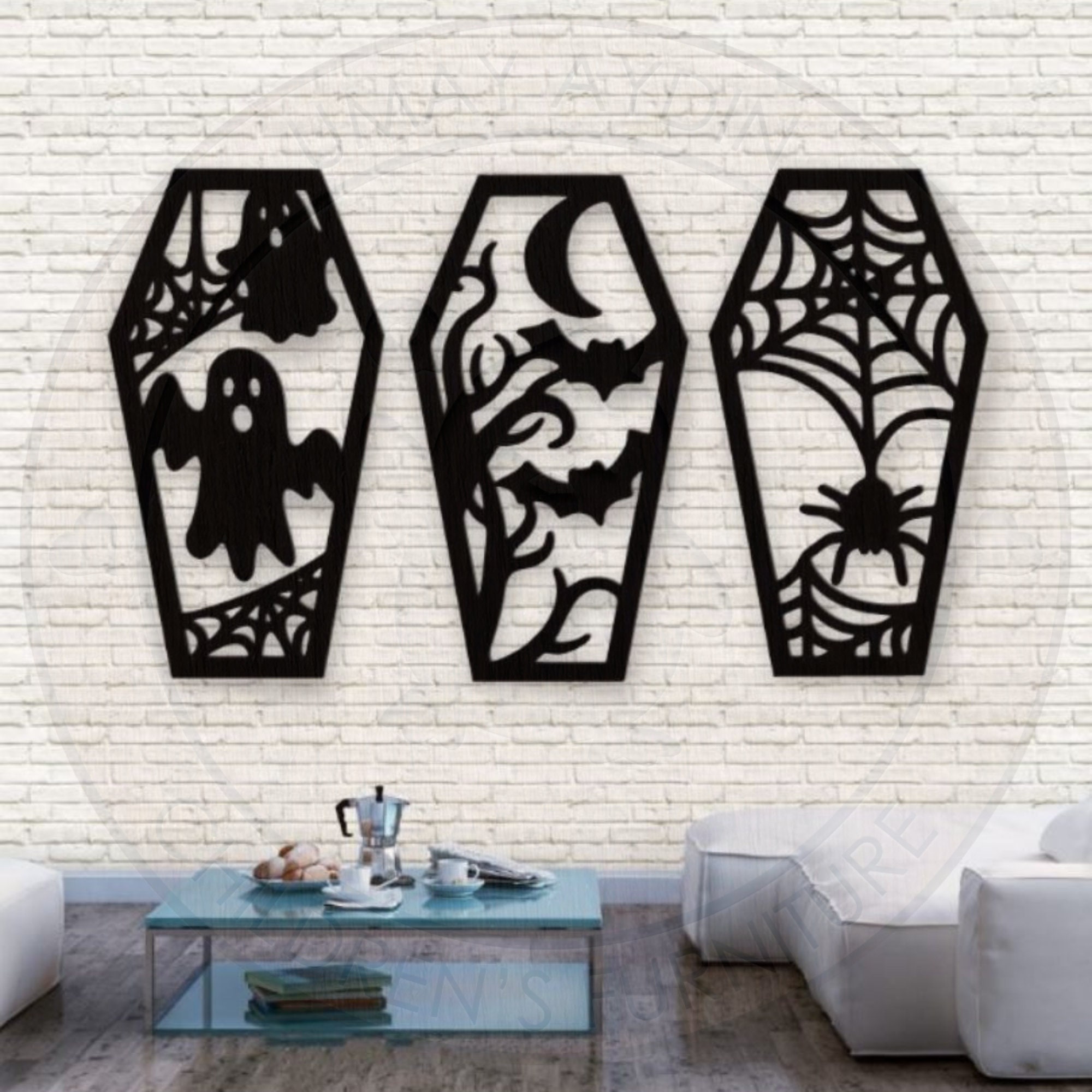 Wall Decor Laser Cut Vector Files DXF SVG Halloween Wall Art Cnc Wall ...