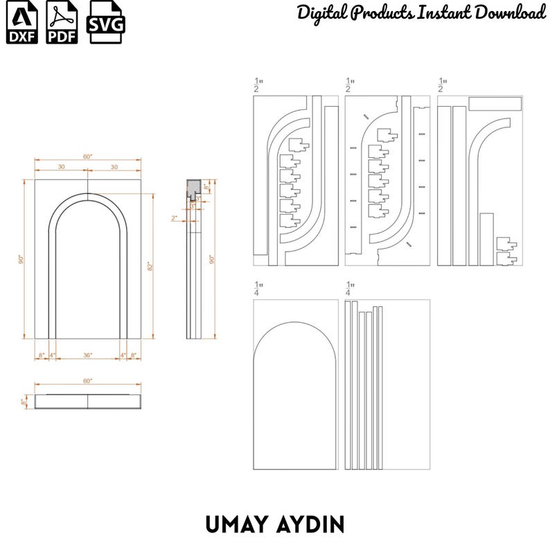 2-layer Illuminated Wavy Arch CNC File - 3D Rainbow Background Template ...